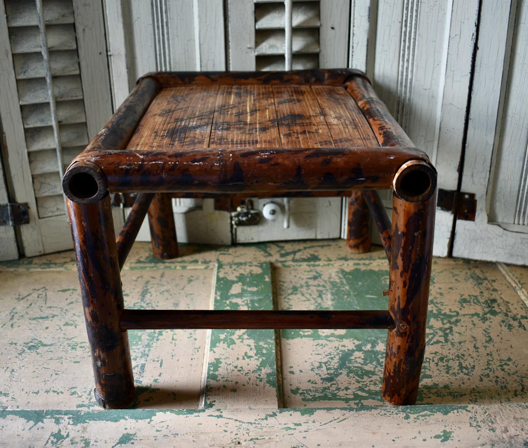Vintage Bamboo Plant Stand, 1960's Bamboo Stand, Small Side Table ...