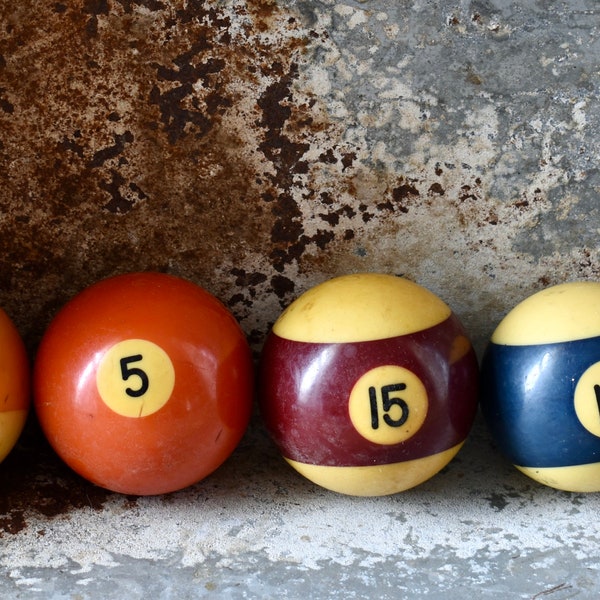 Vintage Pool Balls - Etsy