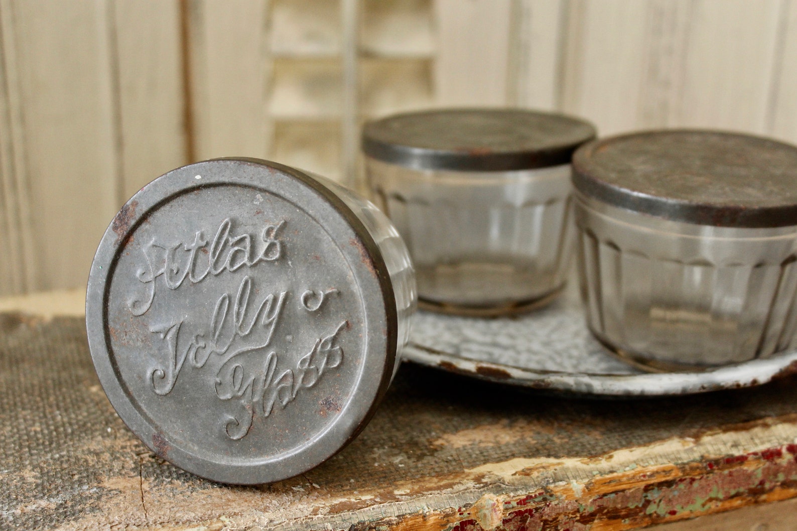 Antique Atlas Jelly/jam Jar Set Atlas Jelly and Glass 100 | Etsy