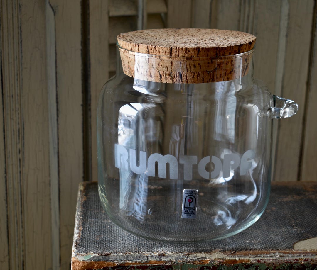 Vintage Pilgrim Glass RUMTOPF Jar: Mid-century Modern Kitchen Storage ...