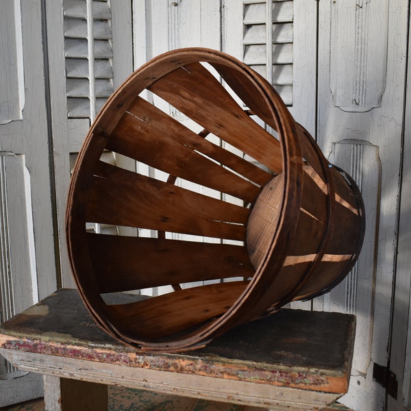 Wood Slat Basket - Etsy