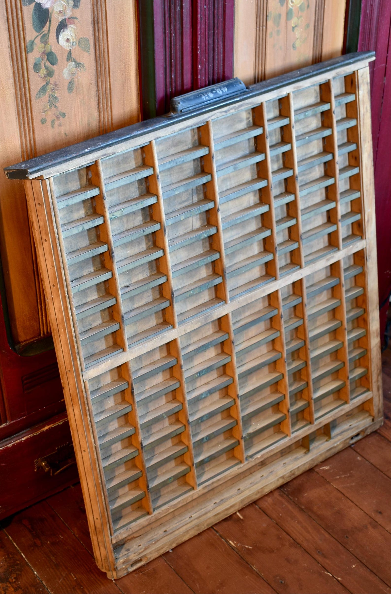 Antique Printers Type Drawer: Extra Large Cubby Shelf, Office Artifact ...