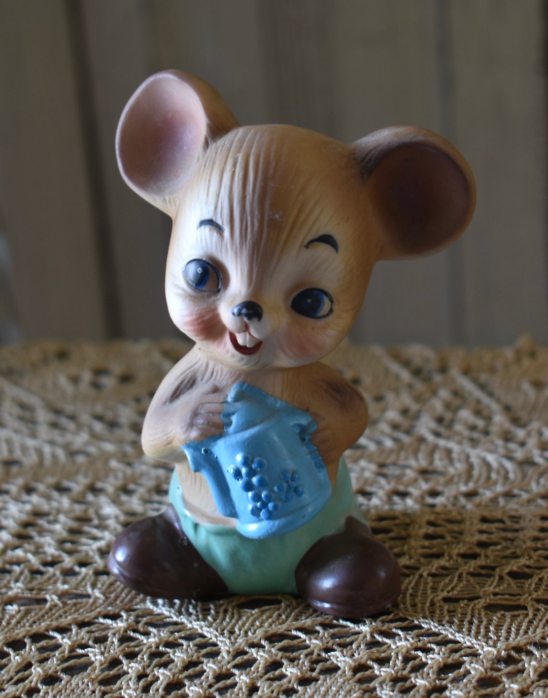 Vintage Lefton Doc Martin Mouse, Mouse With Tea Pot, Adorable Large ...