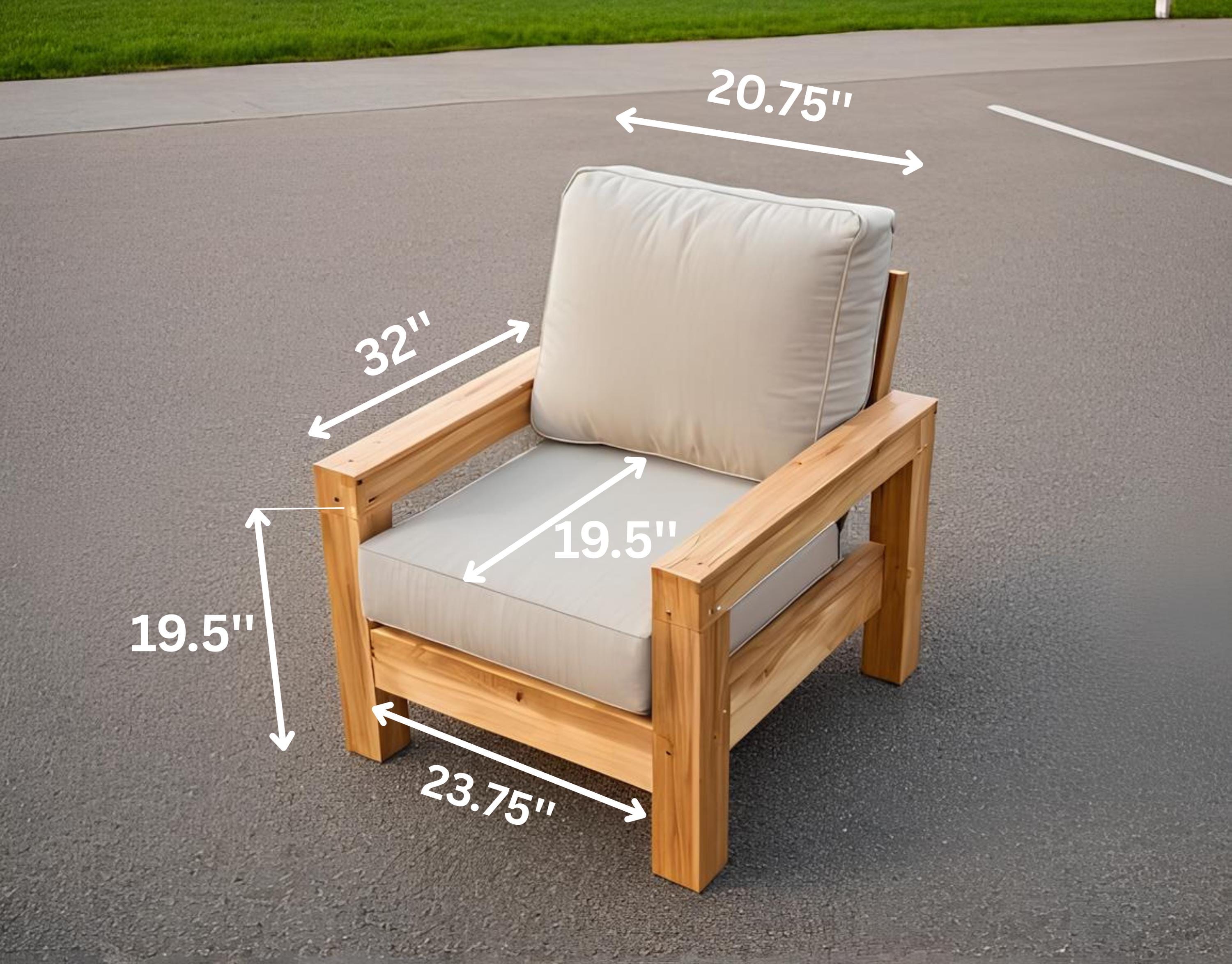 DIY Outdoor Chair Plan, Woodworking Plans, Outdoor Chair Plan, Patio ...