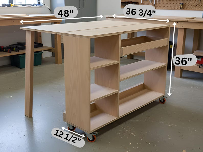 Folding Workbench Build Plan: DIY Woodworking Table PDF Download - Etsy
