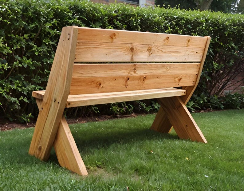 Outdoor Simple Bench Build Plan: DIY Patio Woodworking (PDF Download ...