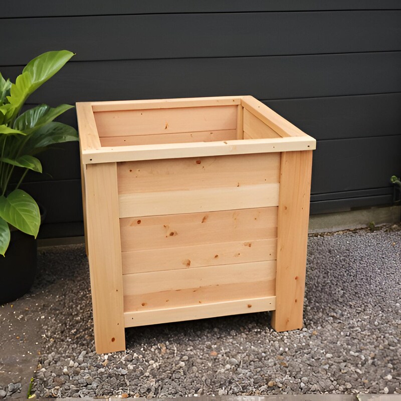 Square Cedar Planter Box - Etsy