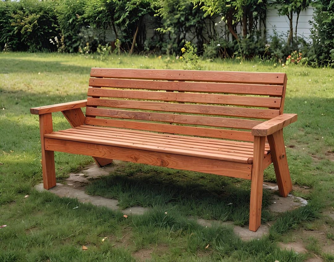 DIY Wooden Bench Build Plan: Easy Outdoor Garden Bench (PDF File) - Etsy