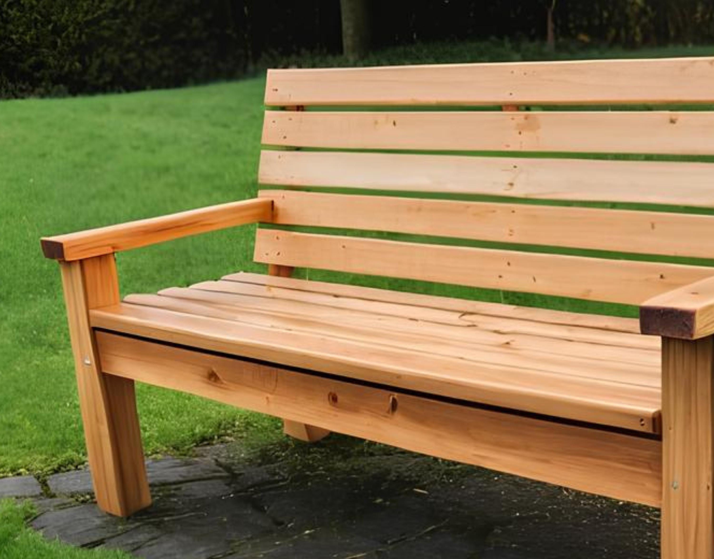 2x4 Wooden Outdoor Bench Plan, Woodworking Plans, Garden Bench Plan ...
