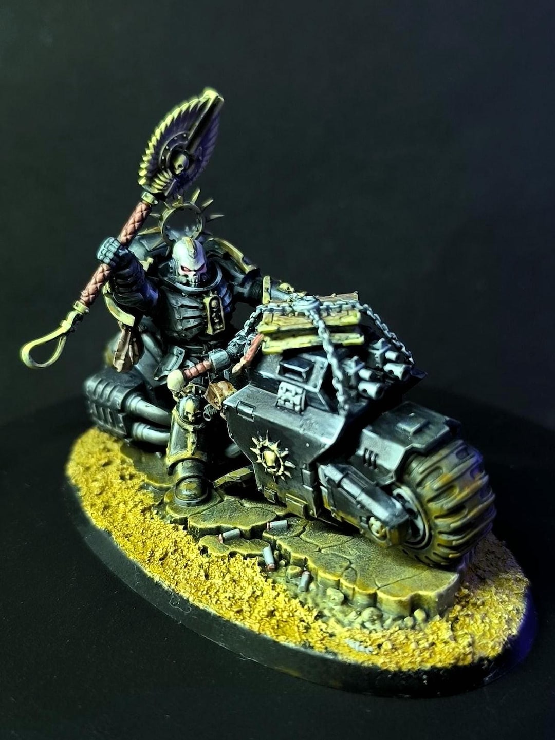 Warhammer 40K Chaplain on Bike Painted Miniature | Space Marines ...