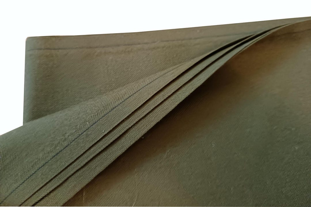 Vintage Soviet Fabric Military Cotton Twill Olive Original USSR Old ...