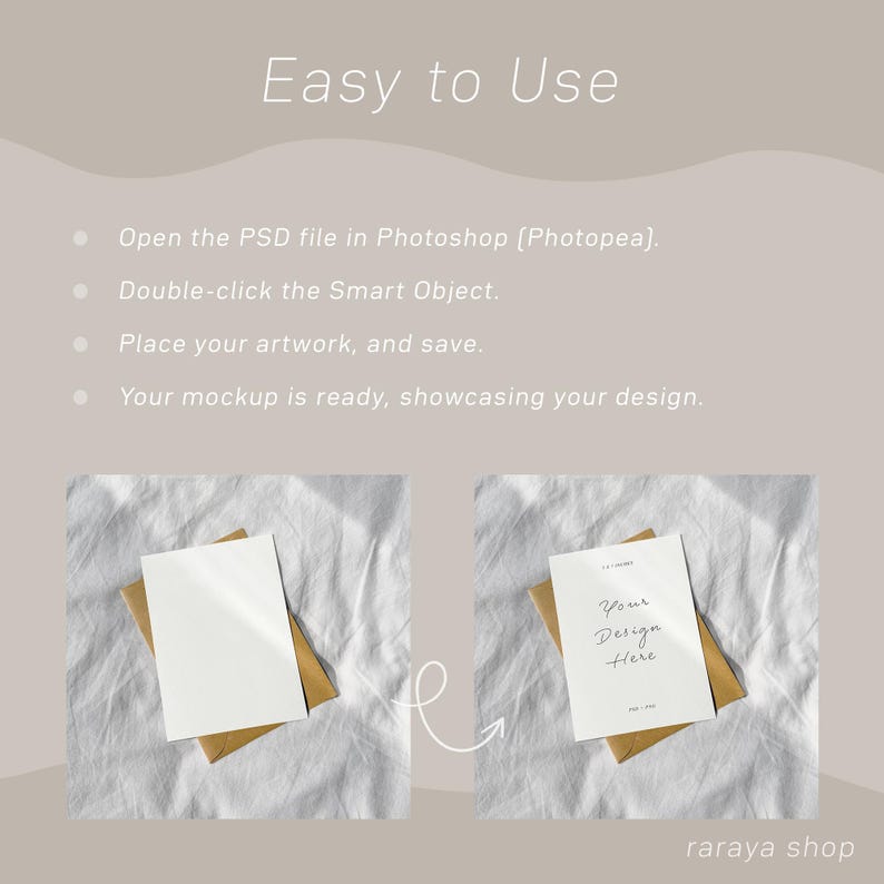 5x7 Card Mockup: Invitation & Stationery Template, Postcard Mockup (PSD ...