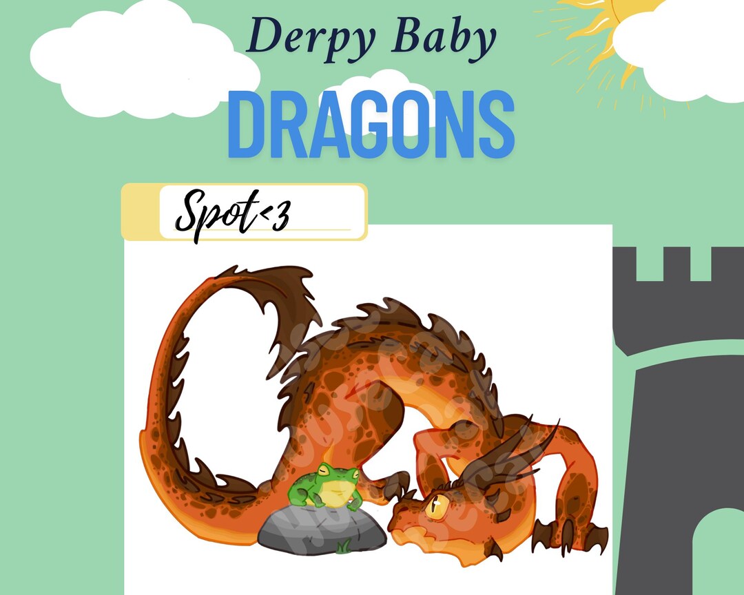 Derpy Baby Dragon Emoji, For: Twitch, Discord, PNGYT, Vtuber - Etsy