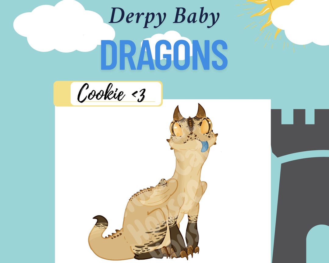 Derpy Baby Dragon Emoji, For: Twitch, Discord, PNGYT, Vtuber - Etsy