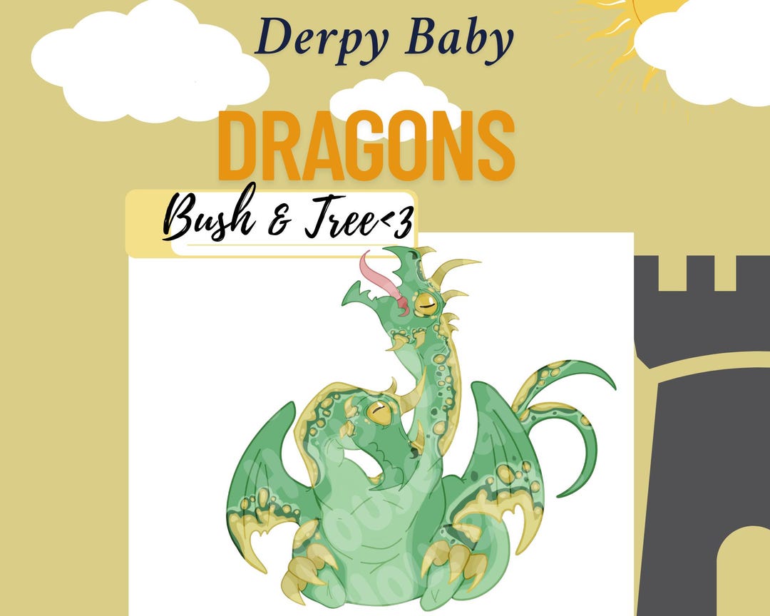 Derpy Baby Dragon Emoji, For: Twitch, Discord, PNGYT, Vtuber - Etsy