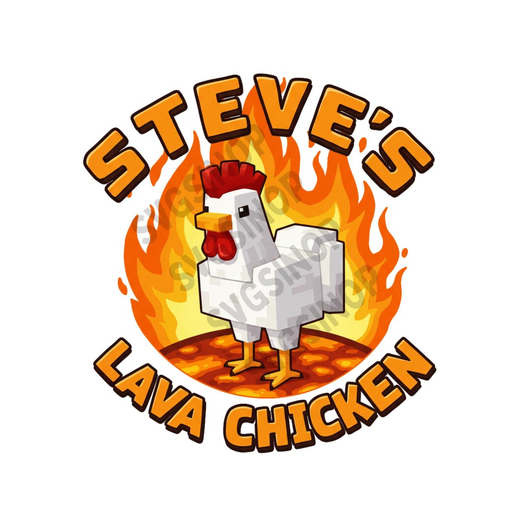 Pollo de lava de Steve de Minecraft (PNG, SVG, Cricut), diseños ...