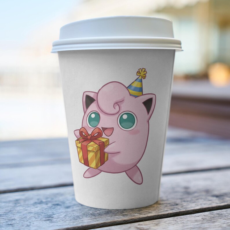 Jigglypuff Pokemon Birthday PNG, SVG, Cricut, Premium Digital Designs ...