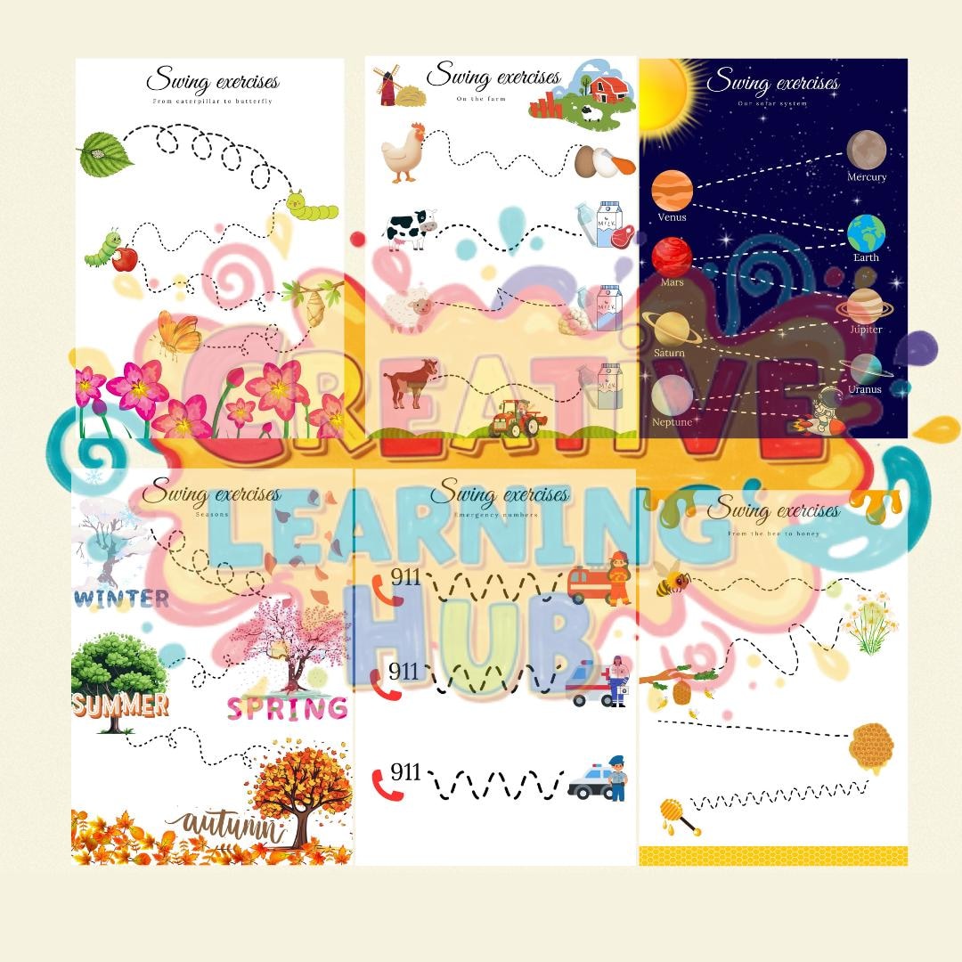 Preschool Tracing Worksheets Printable | Variety Pack: Lines, Shapes ...