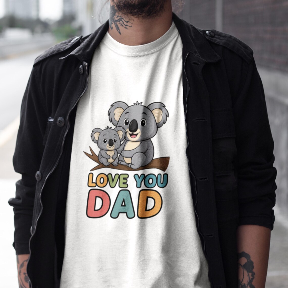 Love You Dad Koala Bear Cartoon Digital Download for Fathers Day Shirts ...