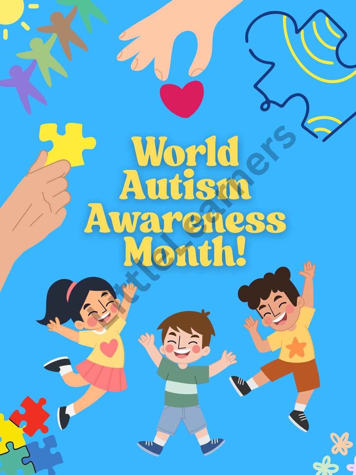 Printable Autism Awareness Poster | Digital Wall Art for Neurodiversity ...