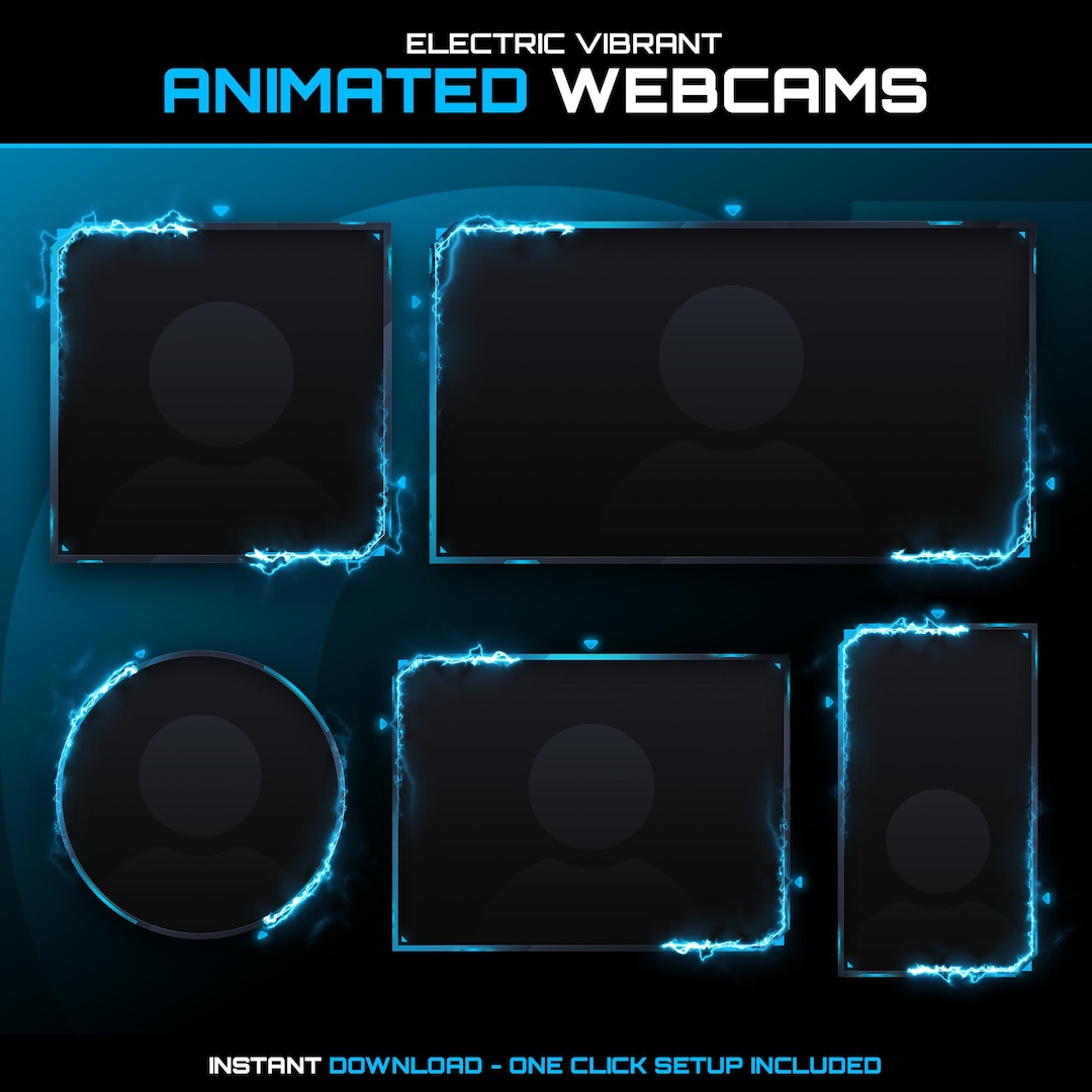 Animated Electric Webcam Overlay for Twitch Streaming Package Kick ...