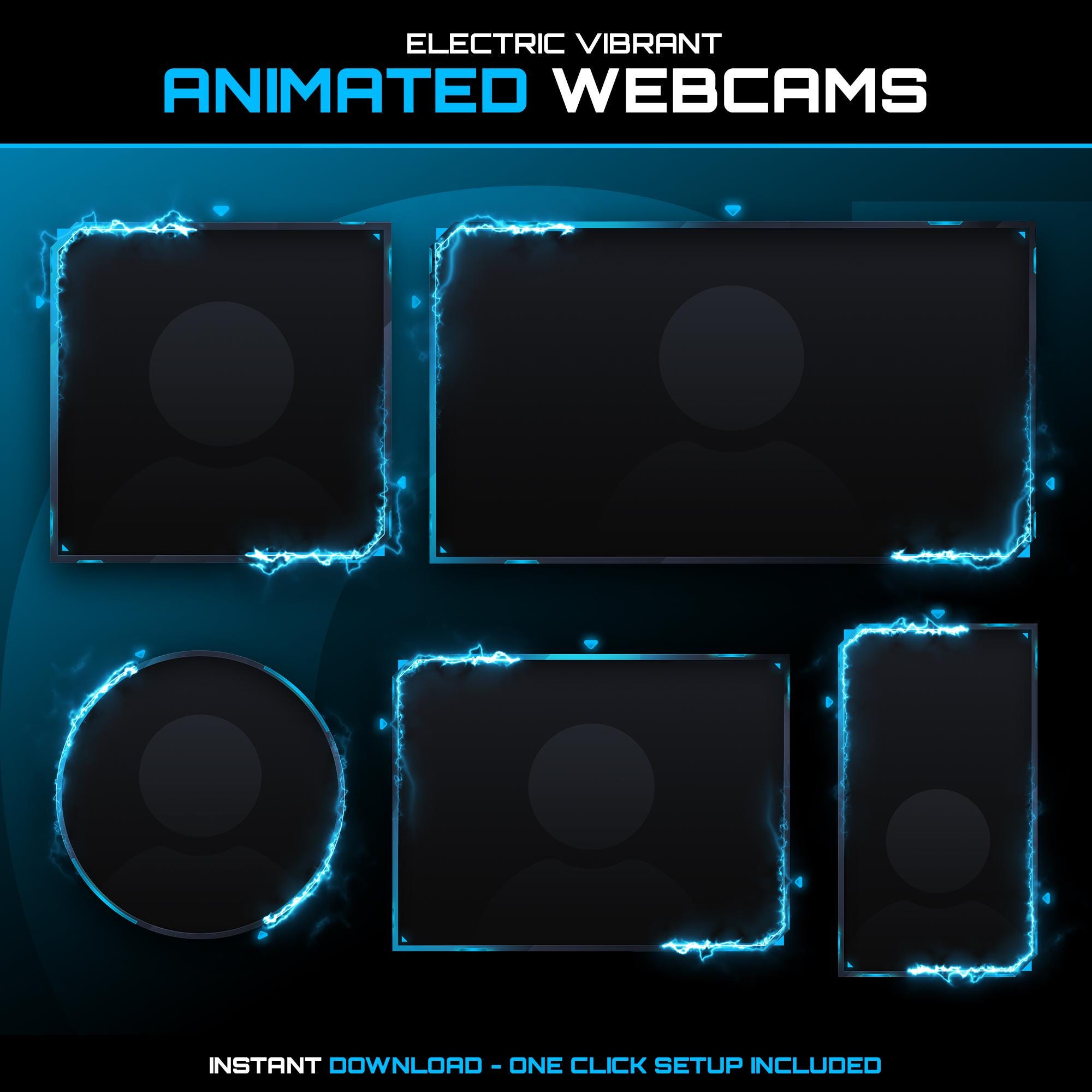 Animated Electric Webcam Overlay for Twitch Streaming Package Kick ...
