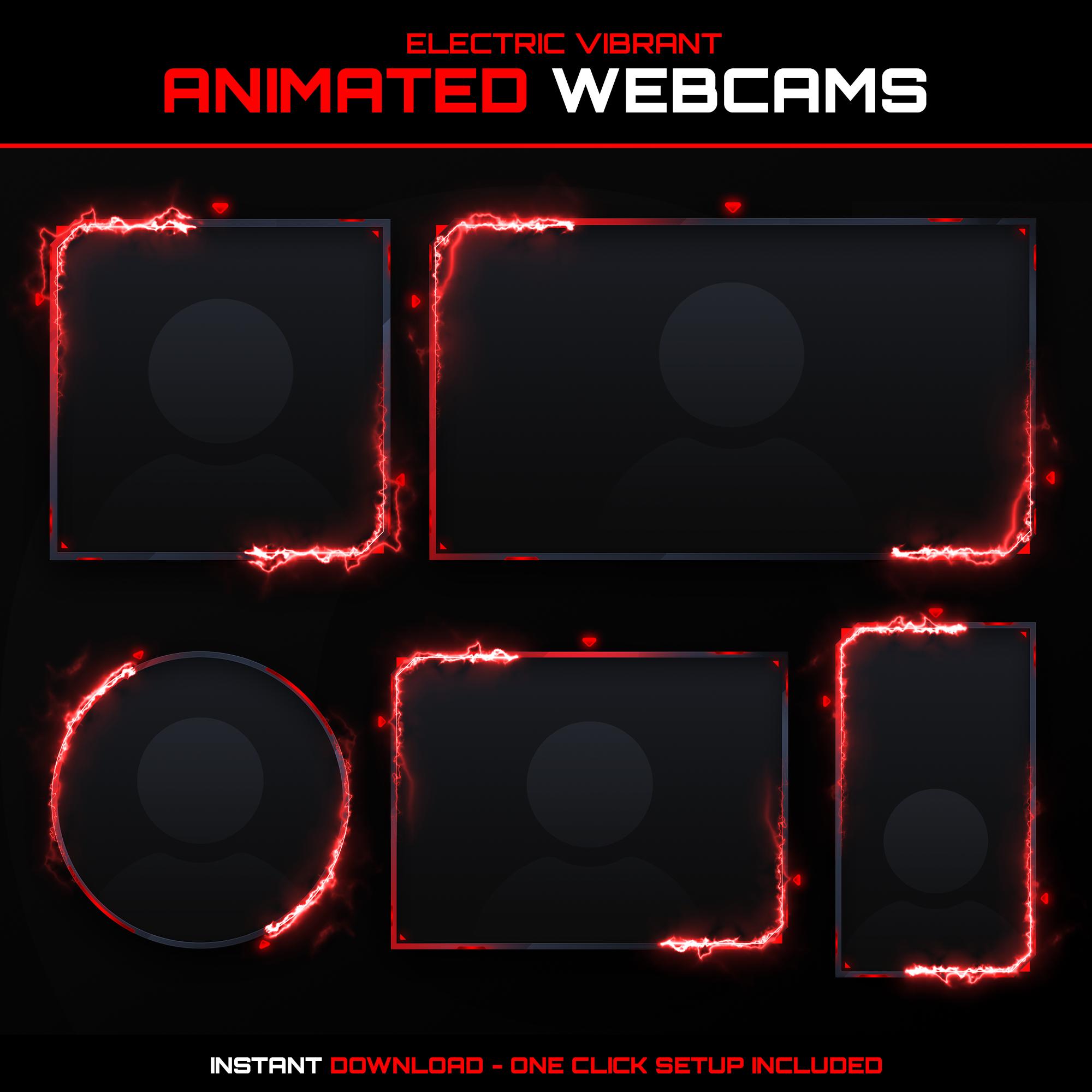 Animated Electric Webcam Overlay for Twitch Streaming Package Kick ...