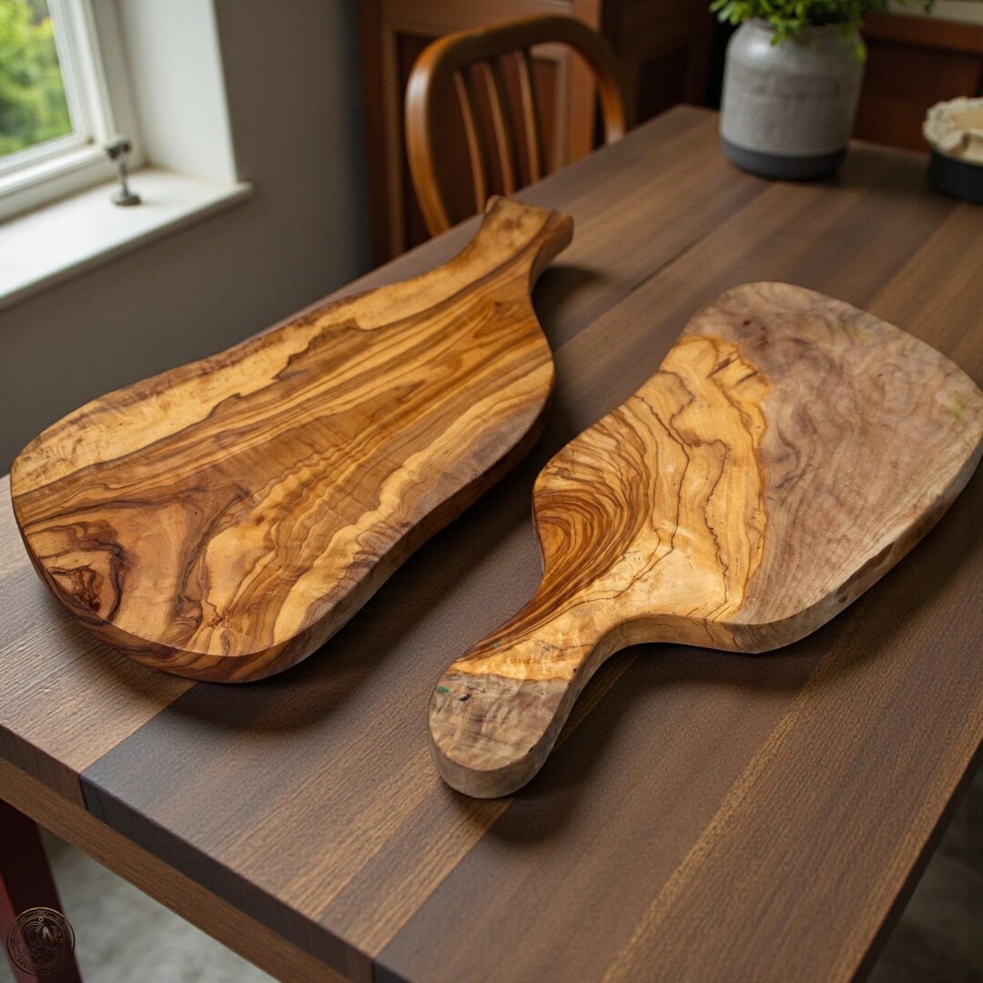 Handmade Olive Wood Cutting Boards Set of 2 | Charcuterie and Cheese ...