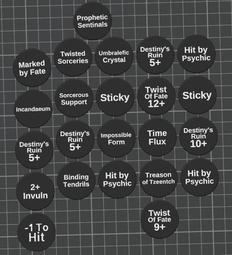 Warhammer 40k Tokens - Thousand Sons 10th Edition Codex - Etsy Australia