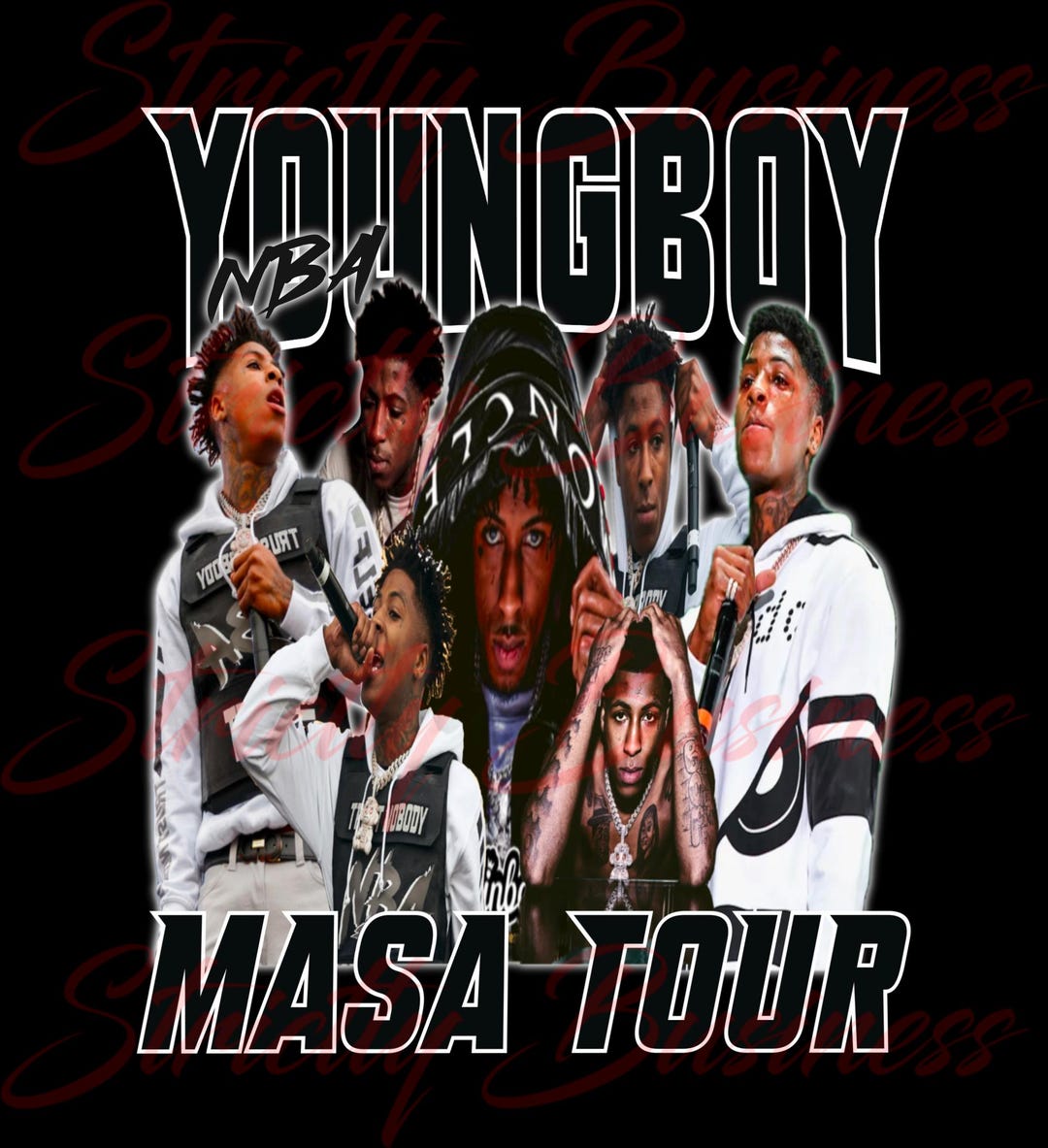 NBA Youngboy Inspired PNG Bundle (7) - MASA Tour Digital Files for ...