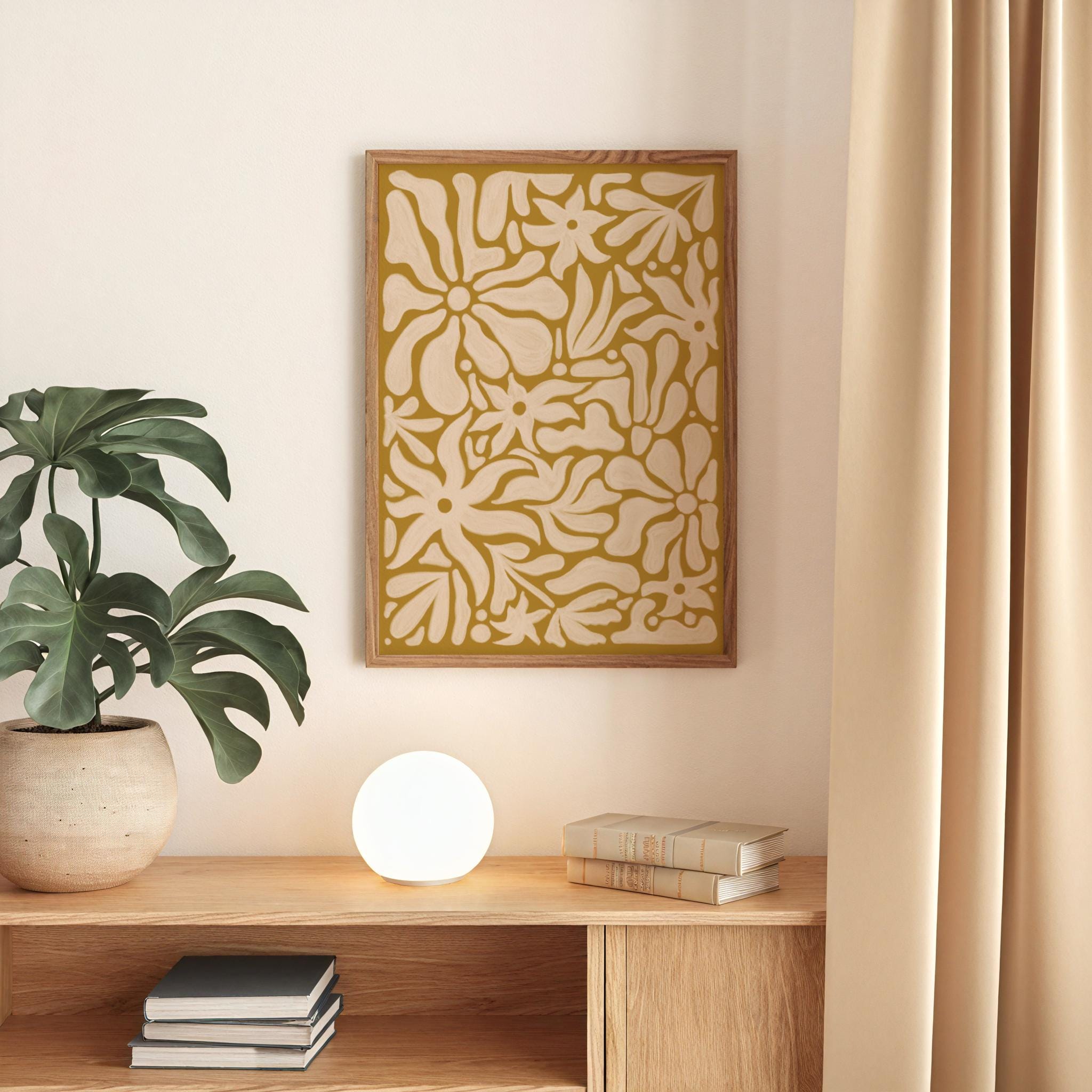 Minimalist Floral Wall Art Printable, Botanical Digital Download ...