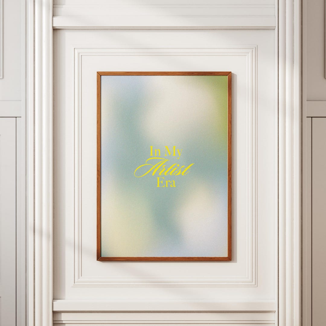 In My Artist Era Printable Wall Art, Grainy Gradient Digital Download ...