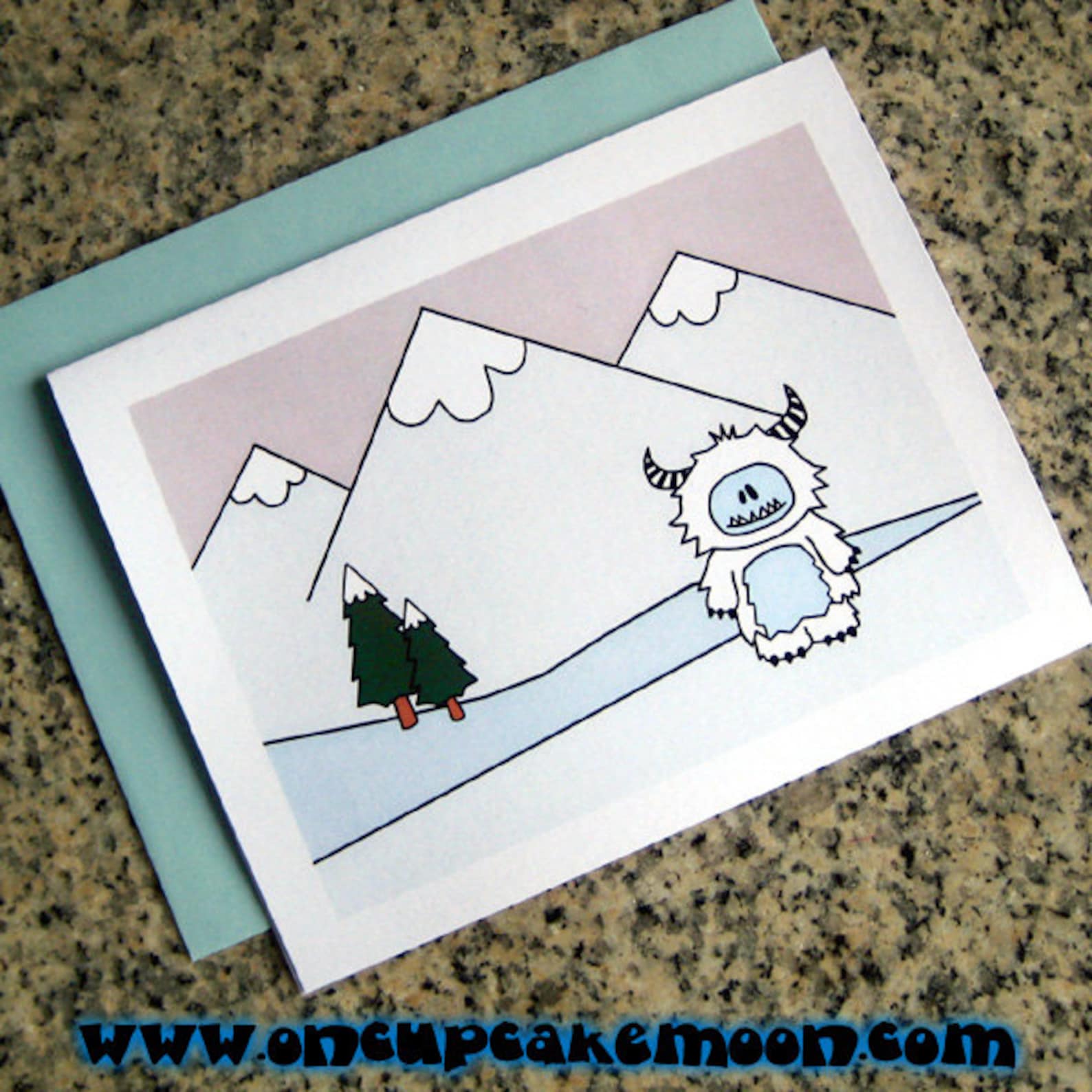 Adorable Yeti Christmas Holiday Cards / Notecards / Thank You Notes ...