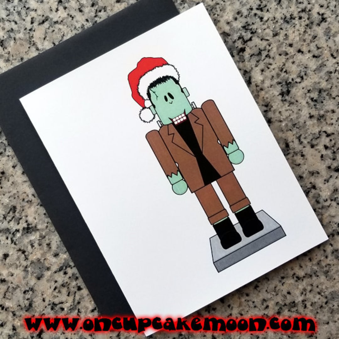 Frankenstein Herman Munster Inspired Nutcracker Holiday Christmas Cards ...