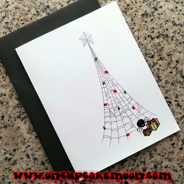 The Black Widow's Lit up Spider Web Christmas Tree Holiday Greeting ...