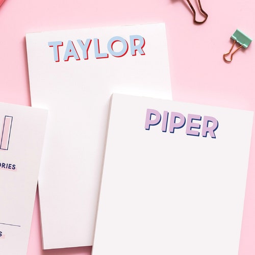Modern Classics First Name Notepad Custom Notepad - Etsy