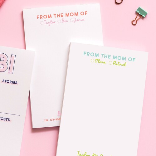 From the Mom of Notepad Parent Custom Notepad Custom - Etsy