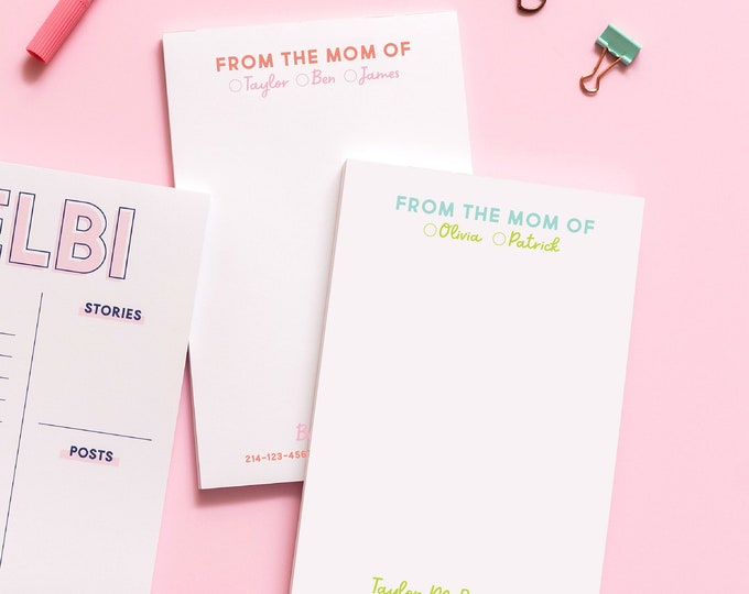 From the Mom of Notepad, Parent Custom Notepad, Custom Stationery ...