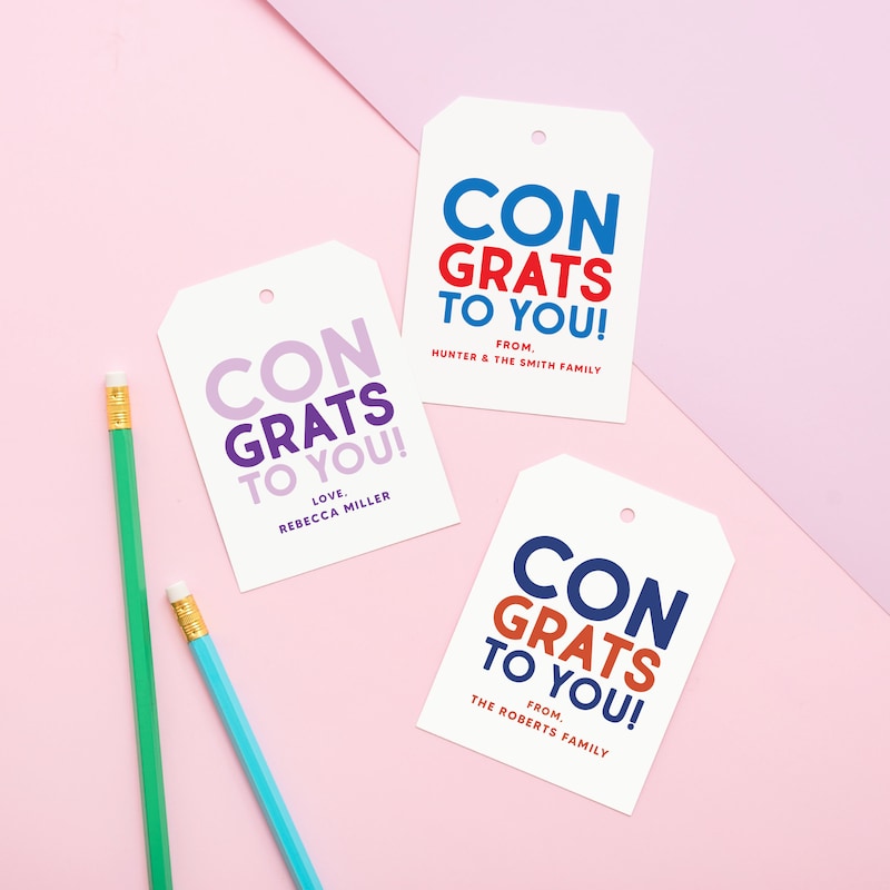 Congratulations Stickers - Etsy