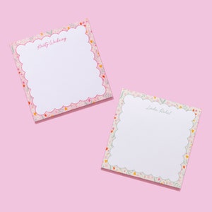 Floral Personalized Square Notepad - Etsy