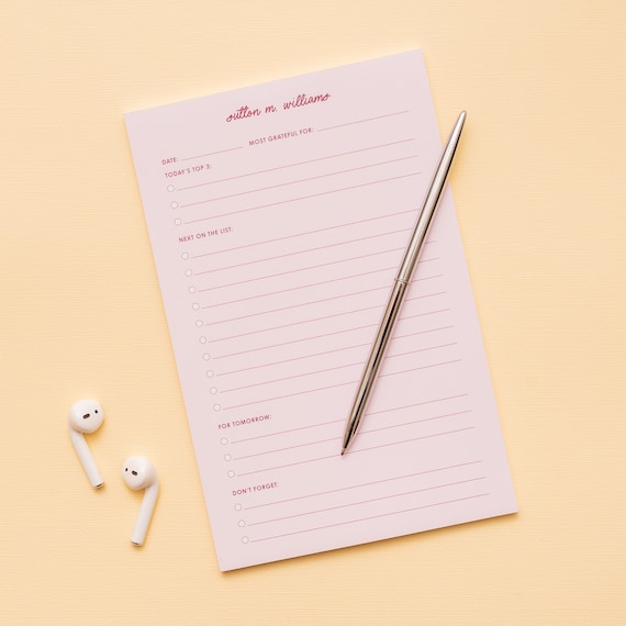 Pink Rainbow Notepad Personalized Notepad Teacher Gift to - Etsy