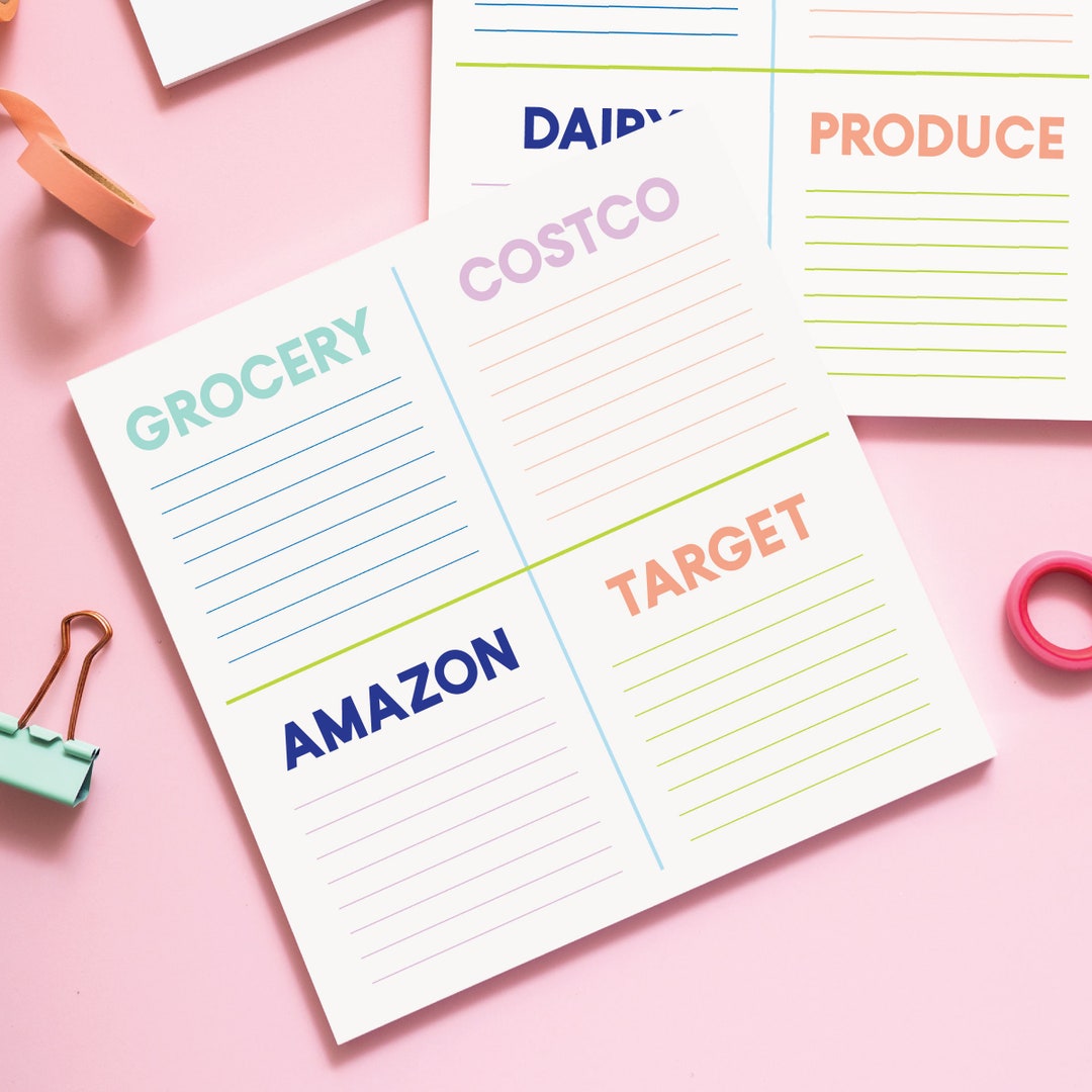 Grocery Notepad, Personalized Notepad, Meal Planning, Teacher Notepad ...