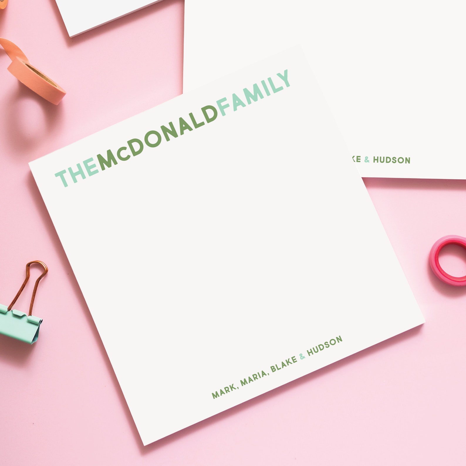Personalized Family Notepad: Custom Stationery for Housewarming, Moving ...