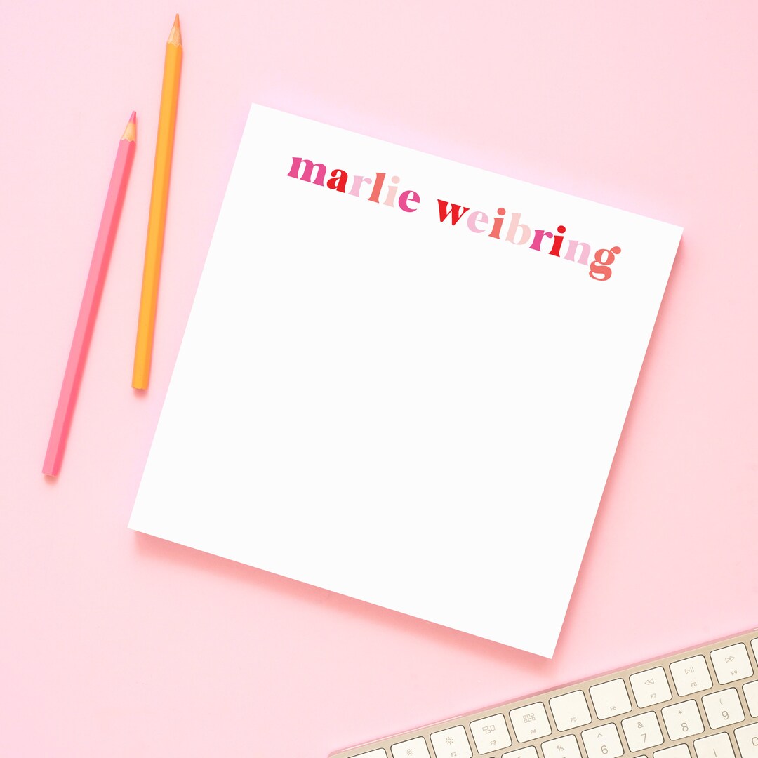 Personalized Valentine's Day Multicolored Notepad, Custom Notepad ...