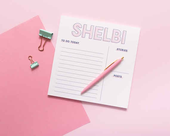 Outline Initial Notepad Personalized Notepad Monogram - Etsy