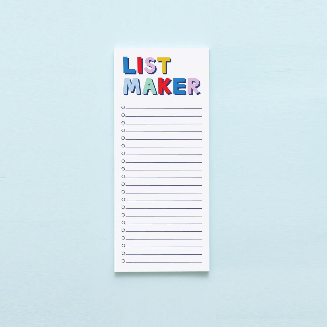 Back to School Notepad, List Maker Notepad, Teacher Gift, Stationery ...