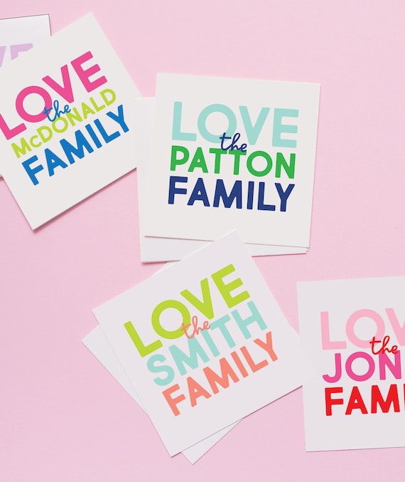 Family Gift Stickers Family Gift Tagspersonalized - Etsy
