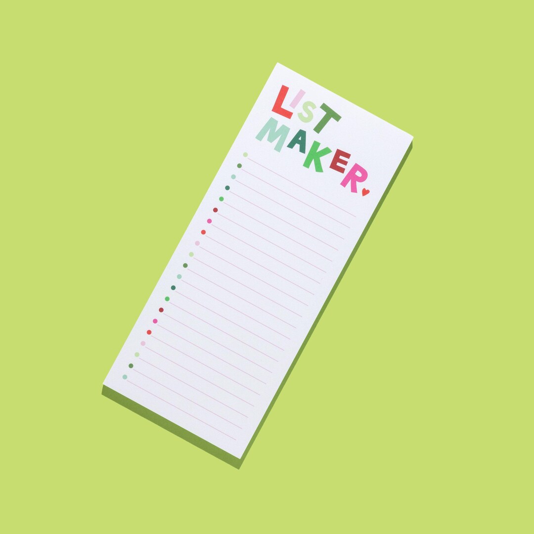 Holiday List Maker Notepad - Etsy