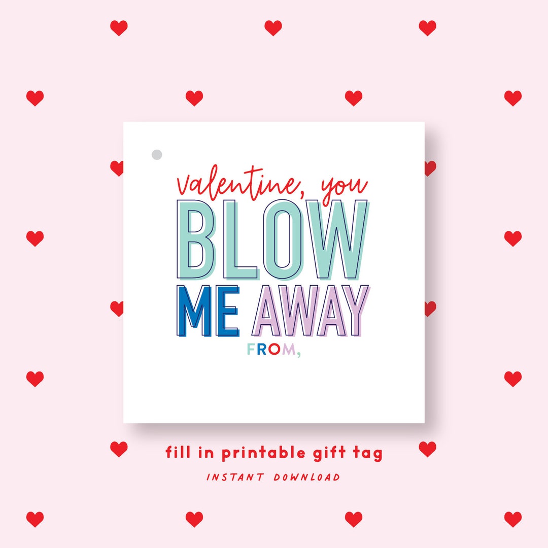 FILL IN PRINTABLE Bubbles Valentine's Gift Tag or Sticker, Printable ...