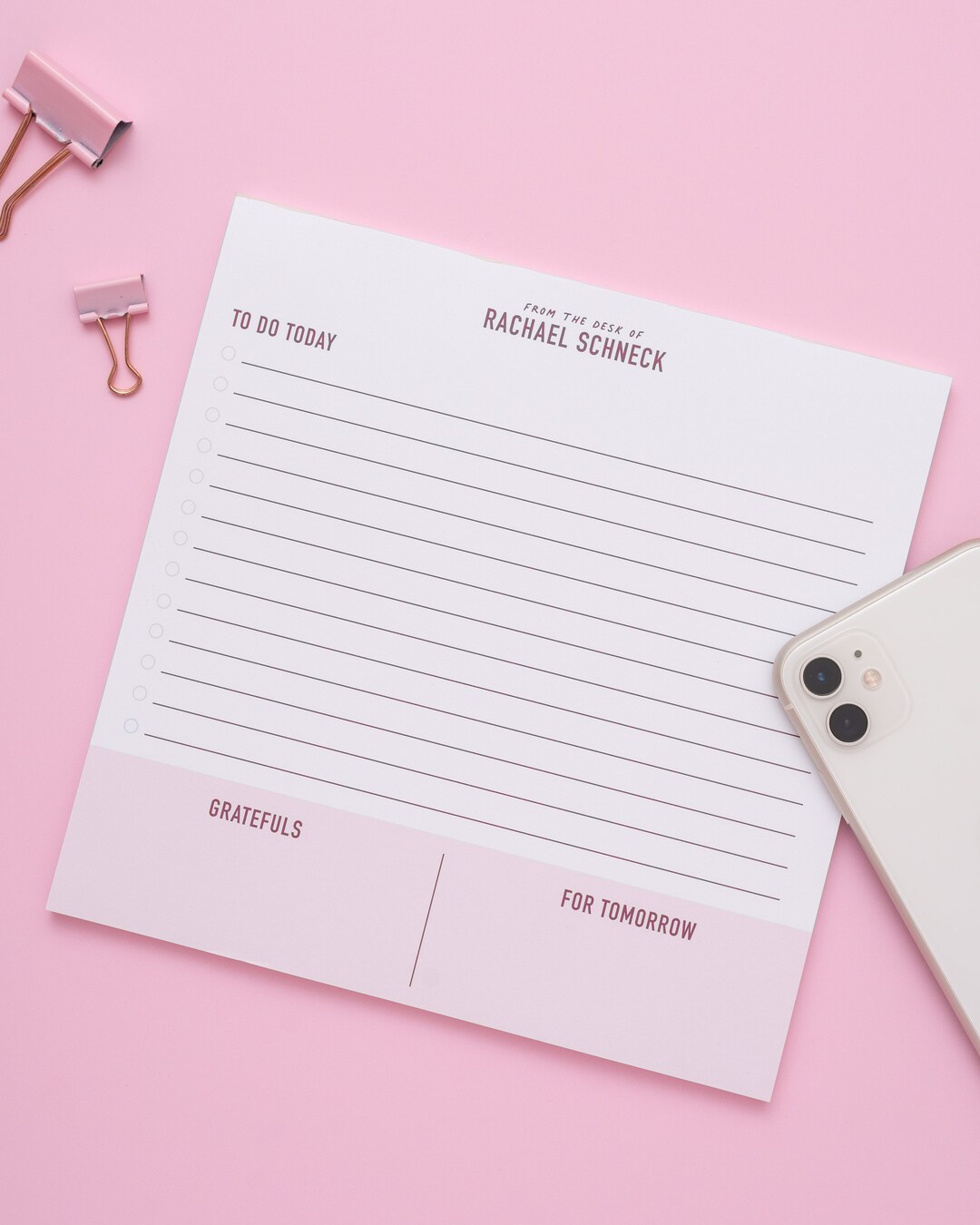 Refined Collection From the Desk of Large Square Notepad, Personalized ...